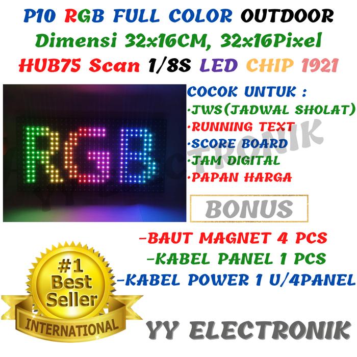Promo Panel Modul LED P10 RGB Full outdoor Scan 1/8 FULL COLOR SMD (H ...
