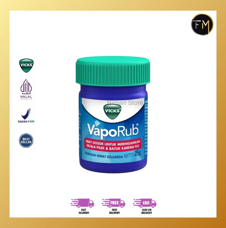 Vicks VapoRub 25gr Meringankan 4 Gejala Batuk Dan Pilek Karn - Shop ...