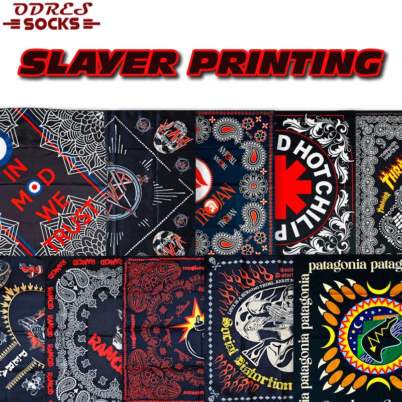 Bandana Scarf Slayer Bando Printing Motif merah Skena Skate Punk - Shop ...