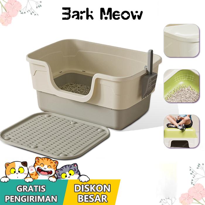 Promo Kucing Litter Box Ruang yang sangat besar Cat Toilet Tempat Bak ...