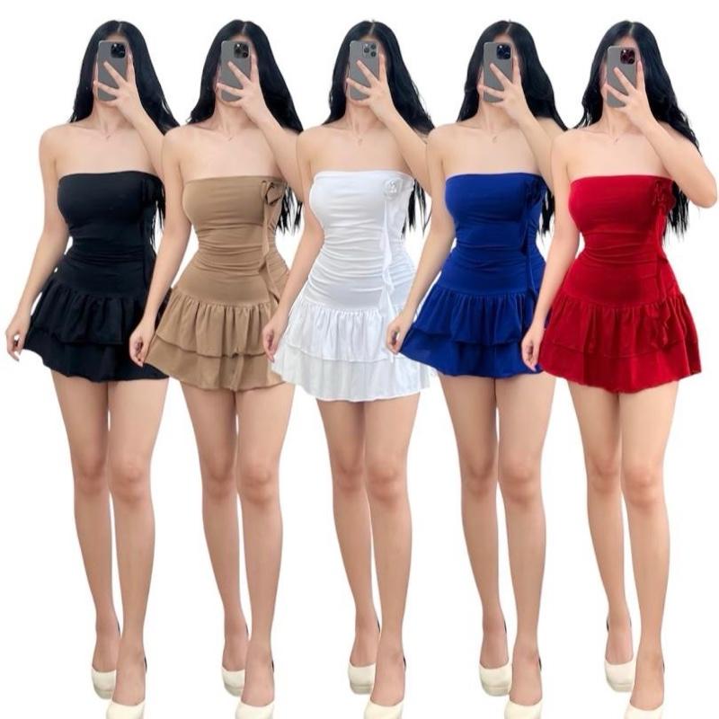 WTA | Alexa Mini Tube Dress | with rose and ruffle design | Xs - TikTok ...