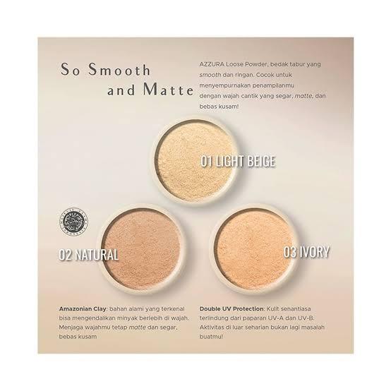 Azzura loose powder 30g | bedak tabur - Shop | Tokopedia