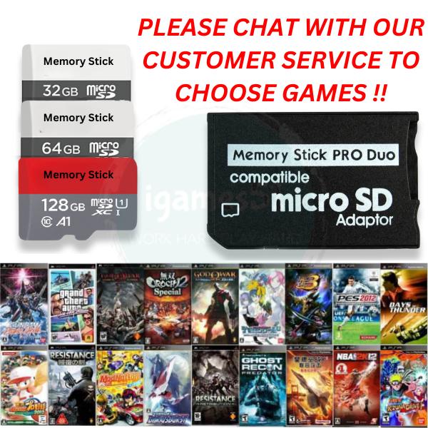 PSP GAMES MEMORY CARD FREE GAMES FREE PRO DUO ADAPTER OVER 1000 ...
