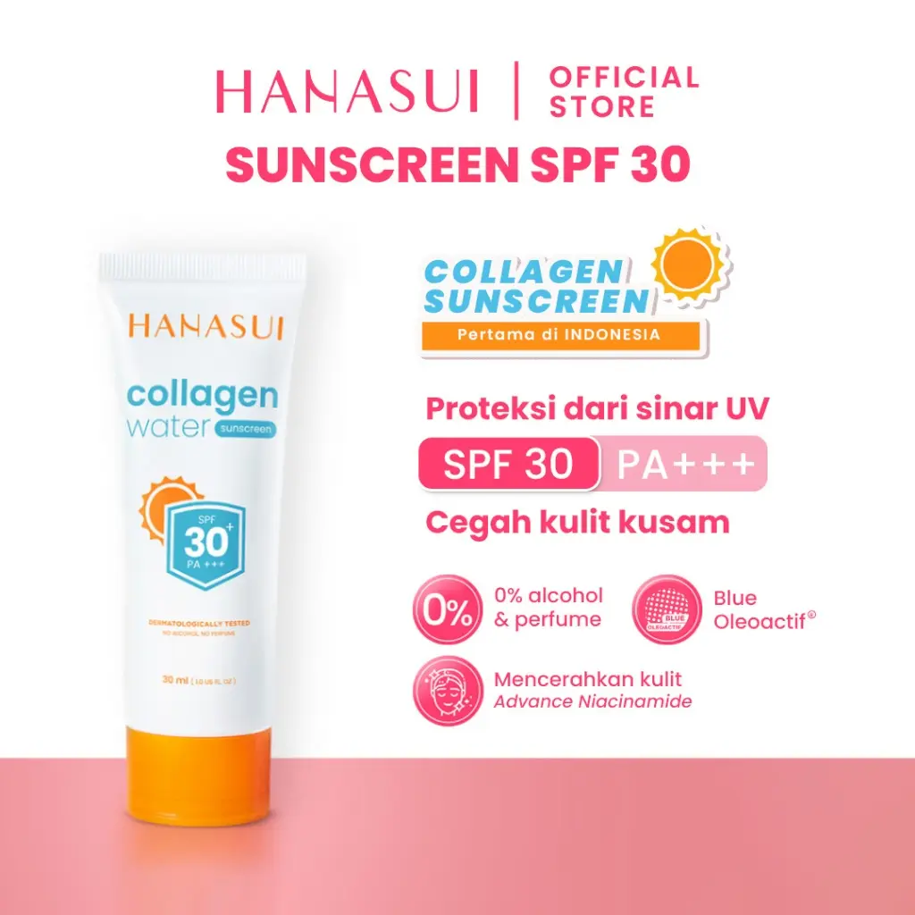 Hanasui Sunscreen Series | Collagen Water Sunscreen SPF 30 | 50 ...