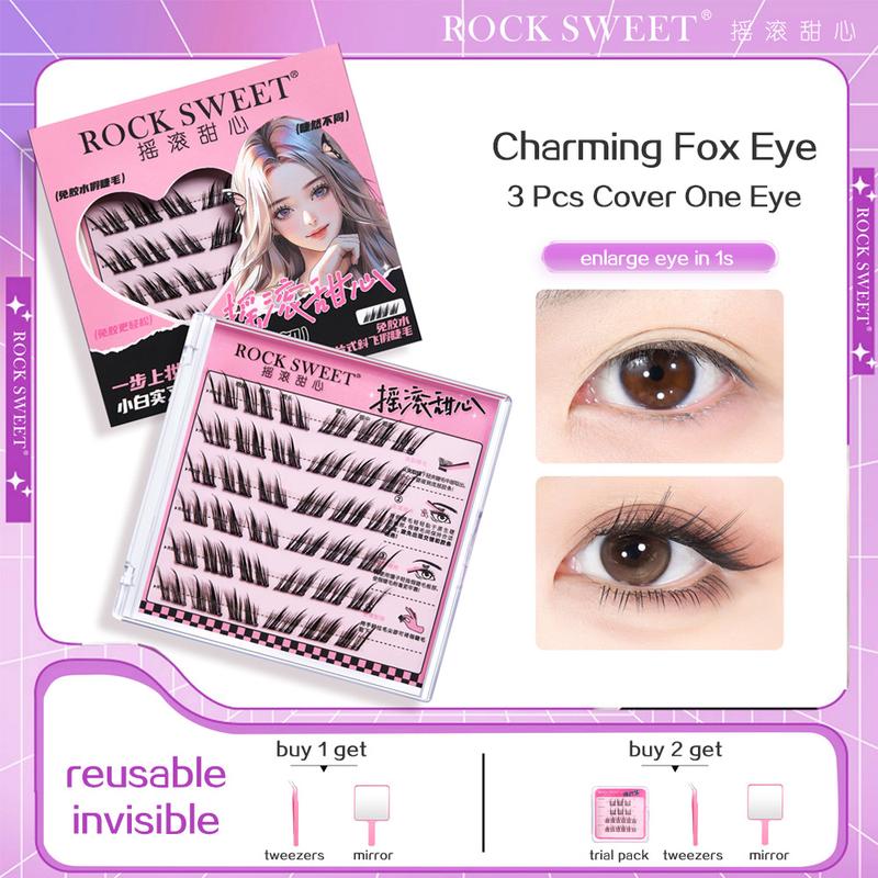 ROCK SWEET Glue-free Eyelashes, Fox Style Eyelashes, Natural - TikTok ...