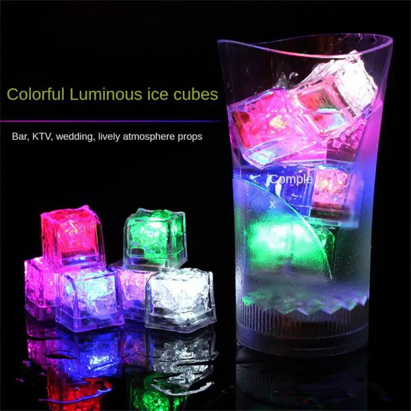 Home Decor Luminous LED Ice Cubes Glowing Party Flash Neon Halloween ...