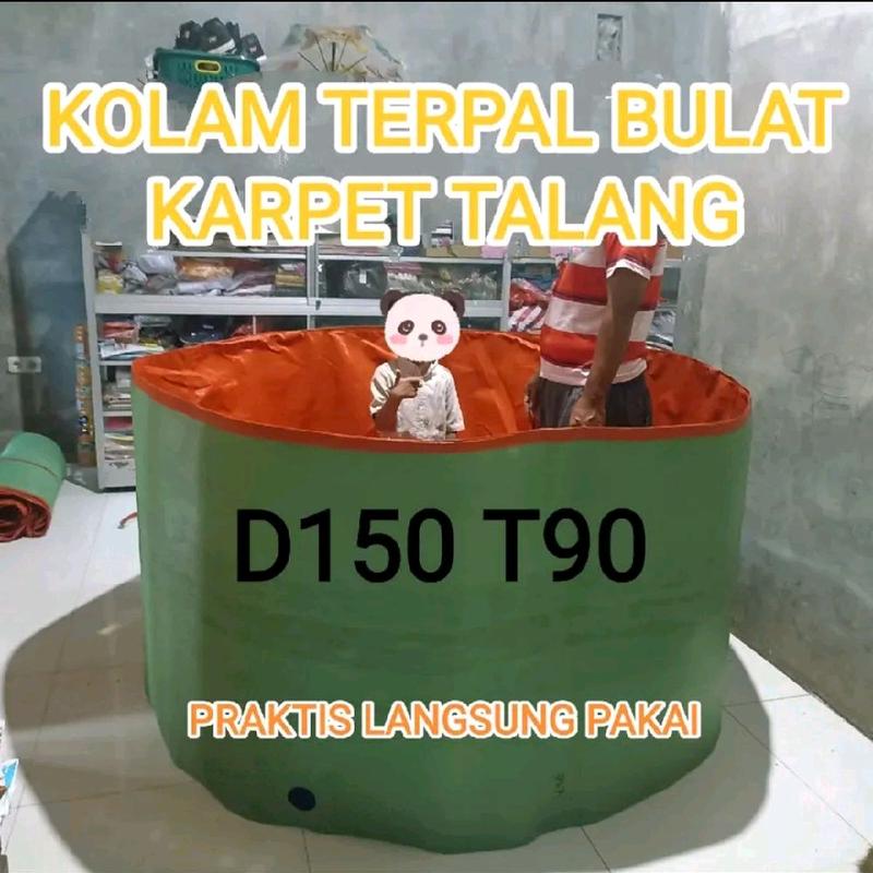 Kolam Terpal Karpet Talang D150 T90 Bahan A20 Korea Praktis Langsung ...