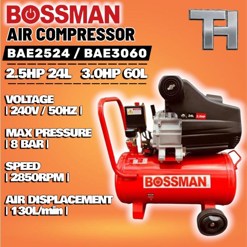 Bossman BAE2524 24L BAE3060 60L Air Compressor Direct Driven - TikTok ...