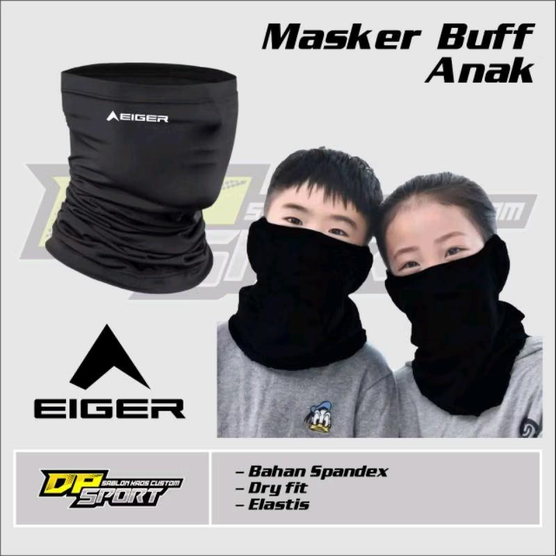 Buff masker anak junior bahan spandex super melar masker anti panas ...