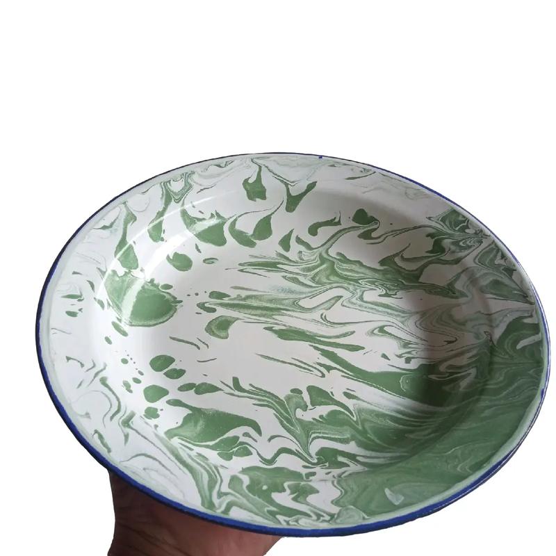 6 PCS) Piring Jadul Enamel/ Brilik /Piring Seng Ukuran 9 inchi TB ...