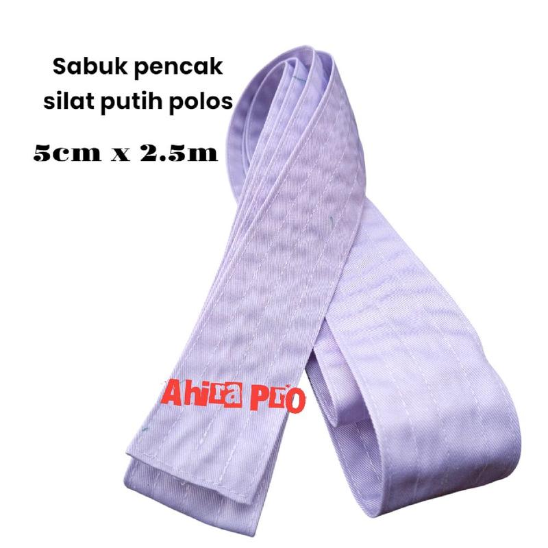 sabuk putih pencak silat 5cm x 2.5m- putih polos-sabuk silat-ipsi ...