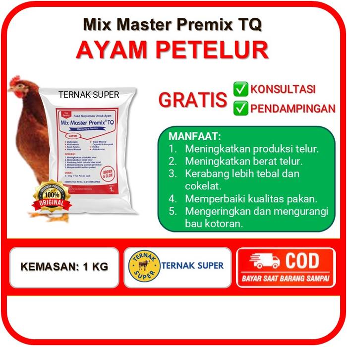 Promo Mix Master Premix Layer TQ 1 KG - Suplemen Pakan untuk ...