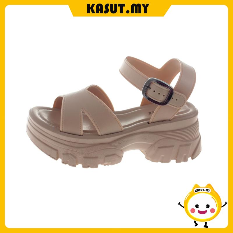 Kasut.My Sandals Women Daily Sandal Cross Strap Buckle Laika - TikTok ...