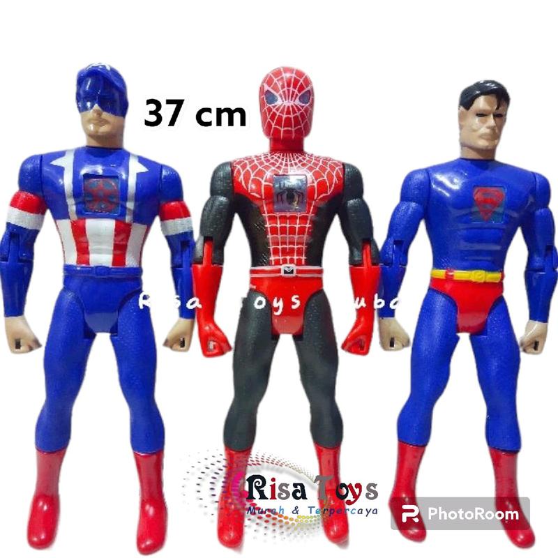 MAINAN ANAK ROBOT 37 CM, KAPTEN AMERIKA, SPIDERMAN, SUPERMAN - Shop ...