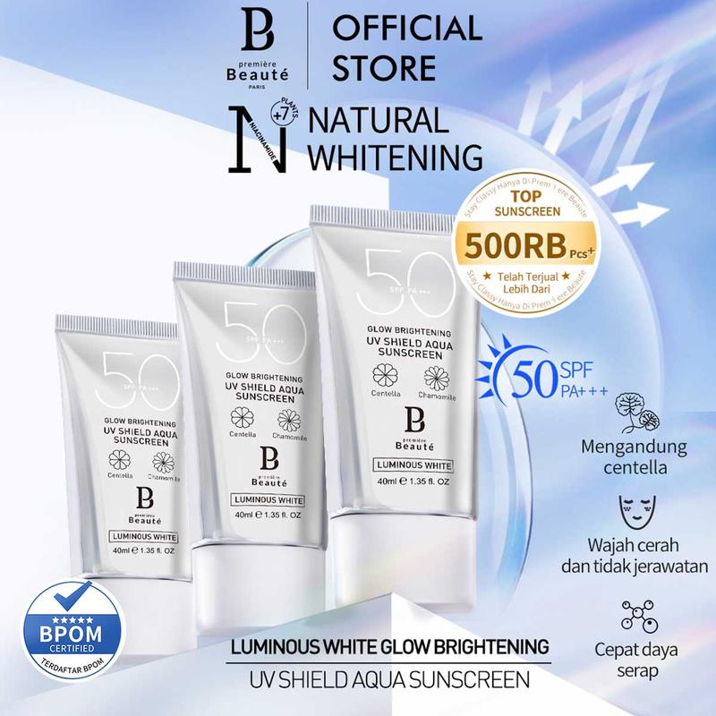 Premiere Beaute UV Shield Aqua Sunscreen 40ml SPF 50 PA+++ Luminous ...