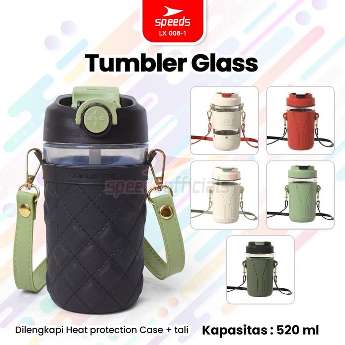 Promo SPEEDS Tumblr Glass Botol Minum Mini Botol Dewasa 520ML Heat ...