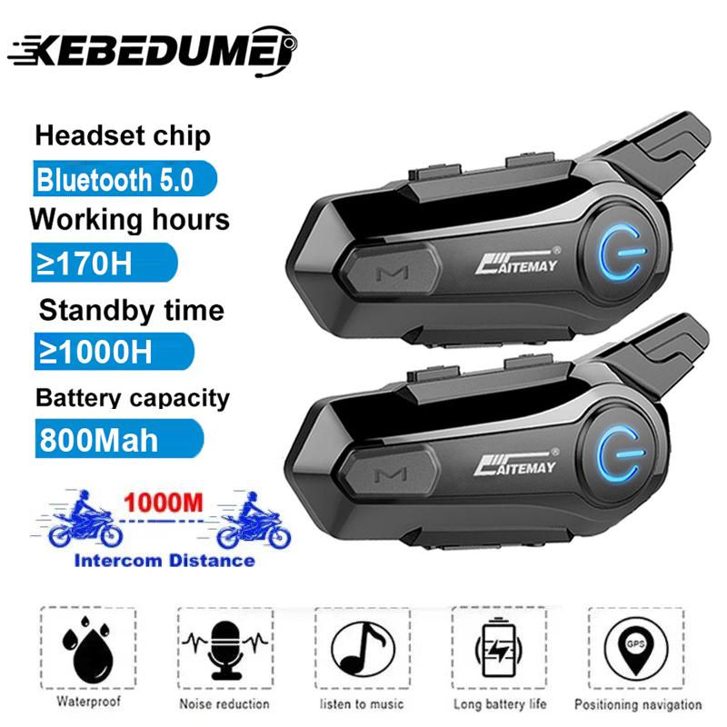 X1 Plus Bluetooth Motorcycle Intercom Helmet Headset 2 Riders 1000m ...