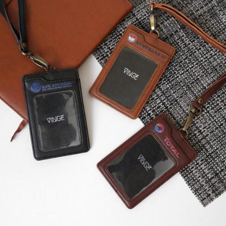 Vinge ID Card Holder Tempat Pengenal Custom Nama dan Logo Instan - Shop ...