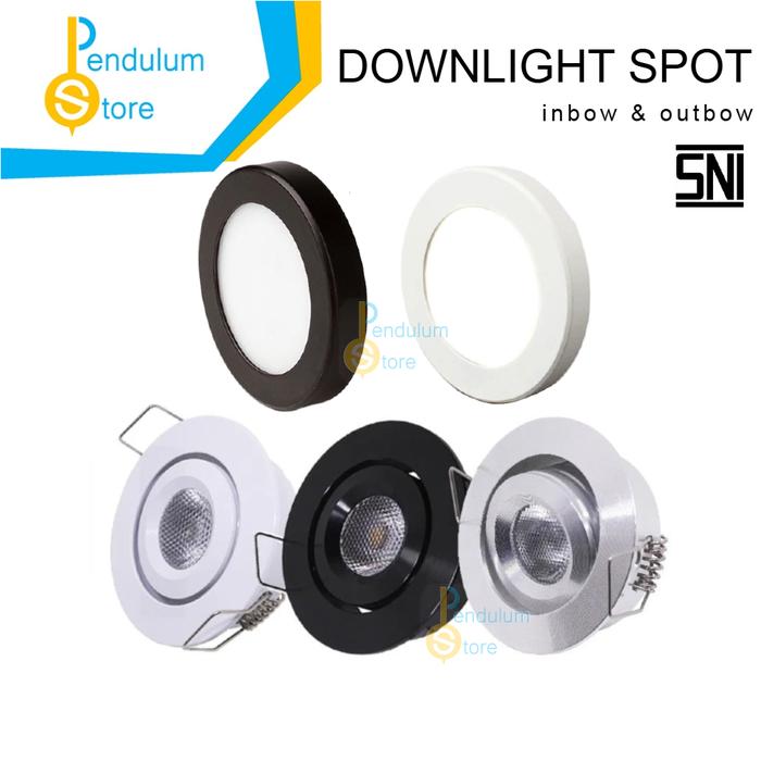 Promo LED Panel Light Downlight Spot 1 Watt inbow & 3 Watt outbow SNI ...