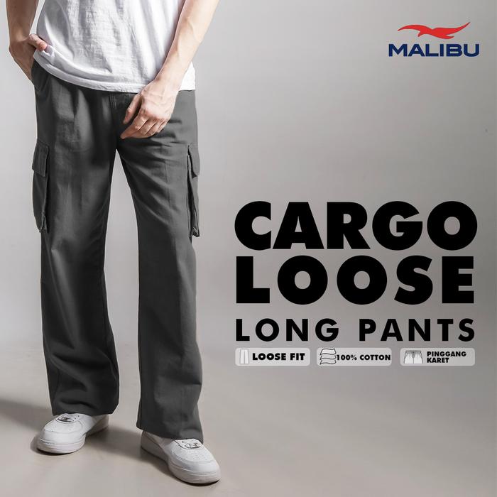 Promo Malibu Celana Kantong Cargo Loose Long Pants Panjang Katun Twill ...