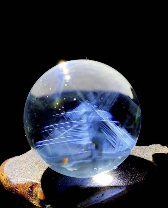 Natural crystal pyramid blue needle sphere - TikTok Shop Singapore