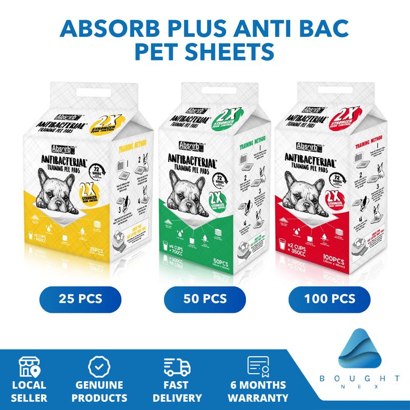 Absorb Plus Anti bac Pet Sheets 25pcs 50pcs 100pcs Ultra-absorbent ...