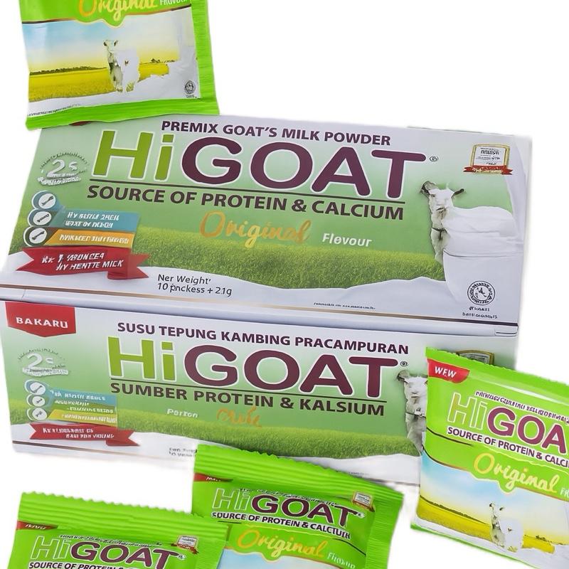 HiGOAT Susu Kambing Pracampuran Original (10 Sachet x 21g) Milk ...