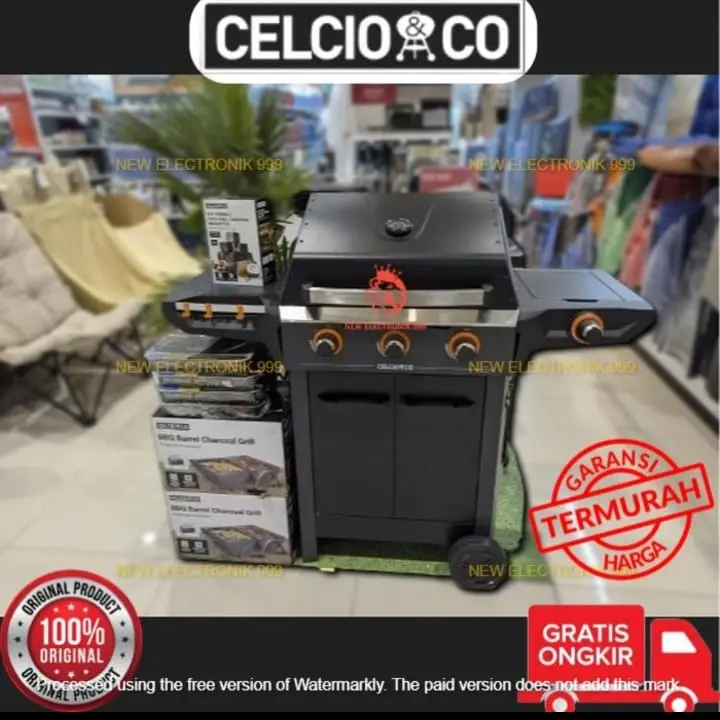 Celcio & Co Pemanggang Gas 3 Burner BBQ GAS GRILL 3 BURNER BLACK - Shop ...