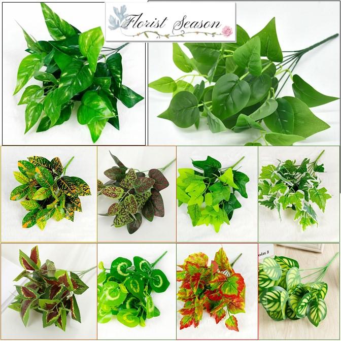Daun Hiasan Tiruan 35cm / Artificial Leaf Plant / Bunga Tangan Buket ...