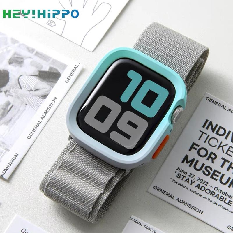 Dual color protective case suitable for smartwatch series 9/8/7/6/5/SE ...