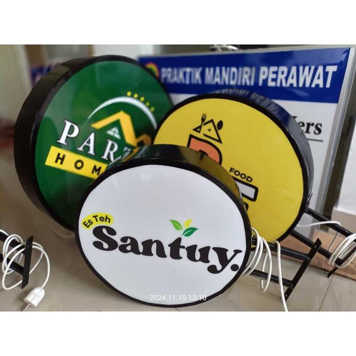 Promo NEON BOX STANDAR Plang nama toko Bulat, Plang nama ruangan,plang ...
