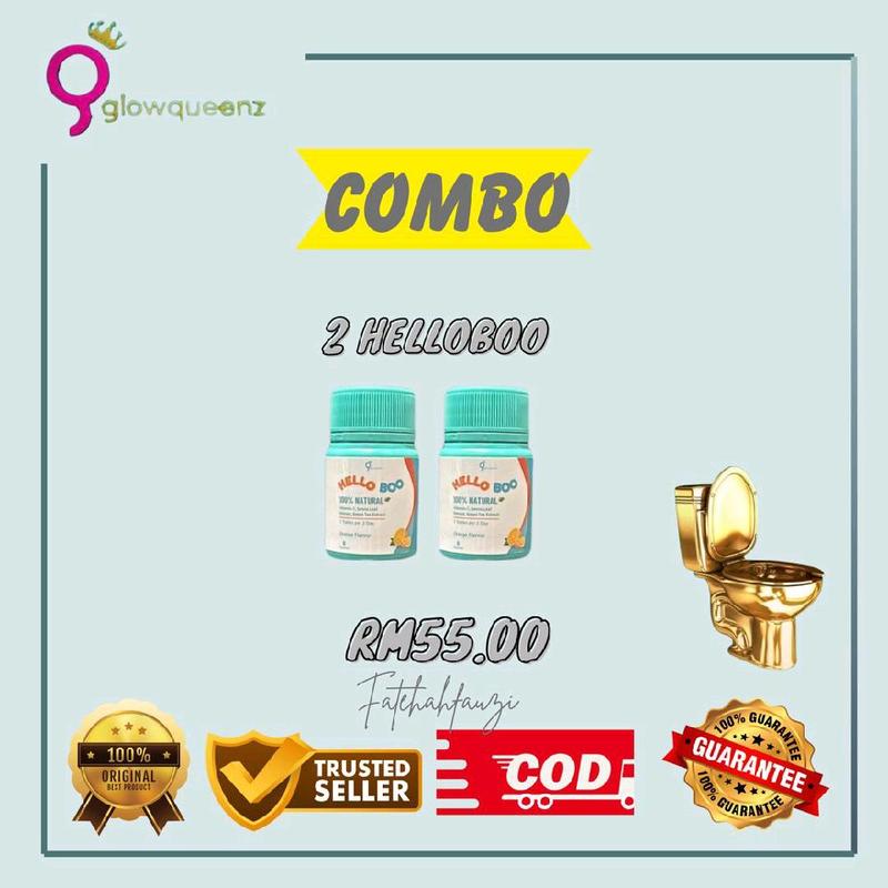 COMBO 2BOTOL HELLO BOO HELLOFIT GULA2 KUNYAH PERISA OREN - TikTok Shop ...