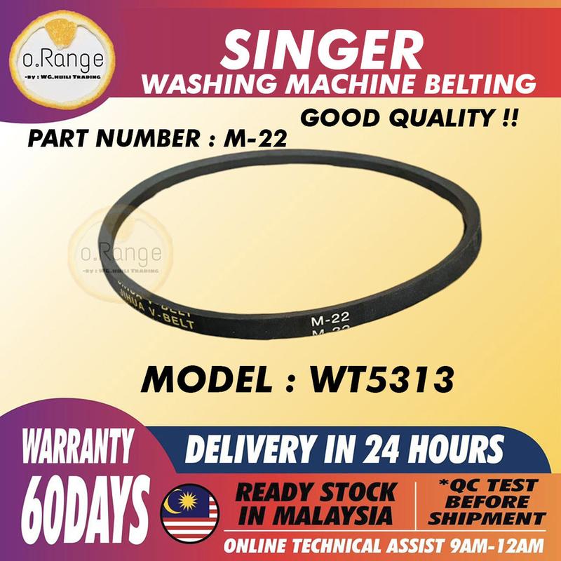 WT5313 M-22 SINGER WASHING MACHINE GEARBOX BELTING BELT MESI - TikTok ...