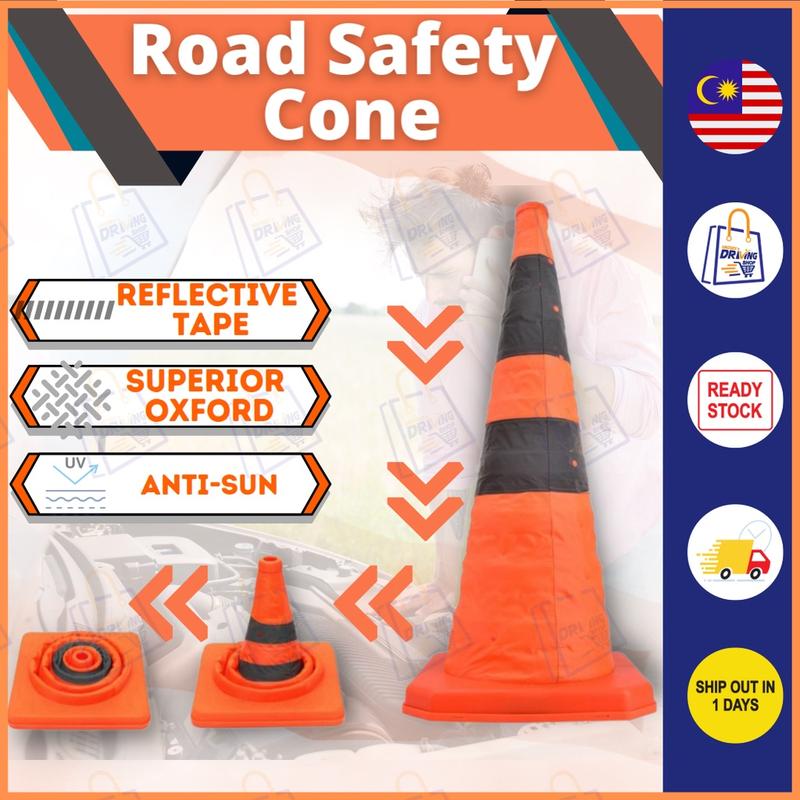 Portable Safety Cone Reflective Flexible Collapsible Safety Cone Light ...