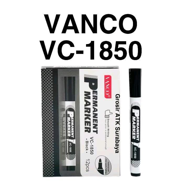 [1 pak] spidol MONTANA VANCO permanent hitam isi 12 pcs - sepidol ...