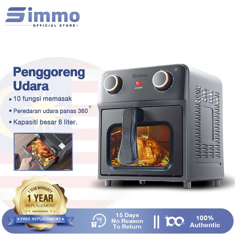 SIMMO Air Fryer Electric Oven 6L 1400W All-in-One Intelligen - TikTok ...
