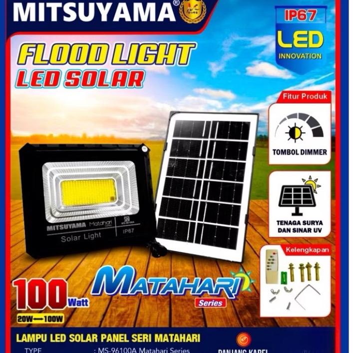 Lampu Sorot Solar Panel 100W LED Mitsuyama lampu solar outdoor - Shop ...