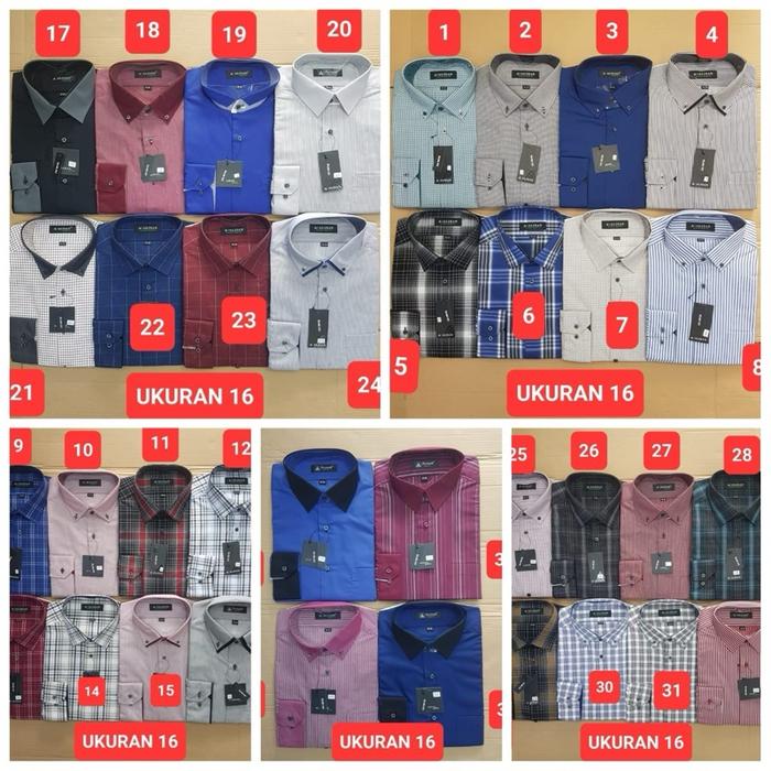 Promo Alisan Kemeja Alisan Lengan Panjang Original Slim Fit Ukuran 16 ...