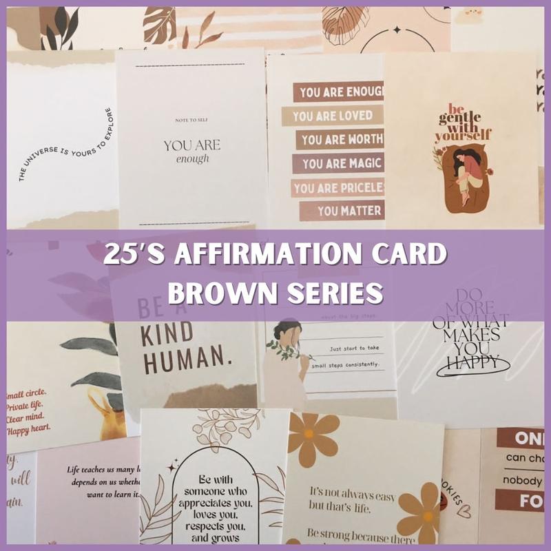 25s BROWN SERIES AFFIRMATION CARDS - TikTok Shop Malaysia