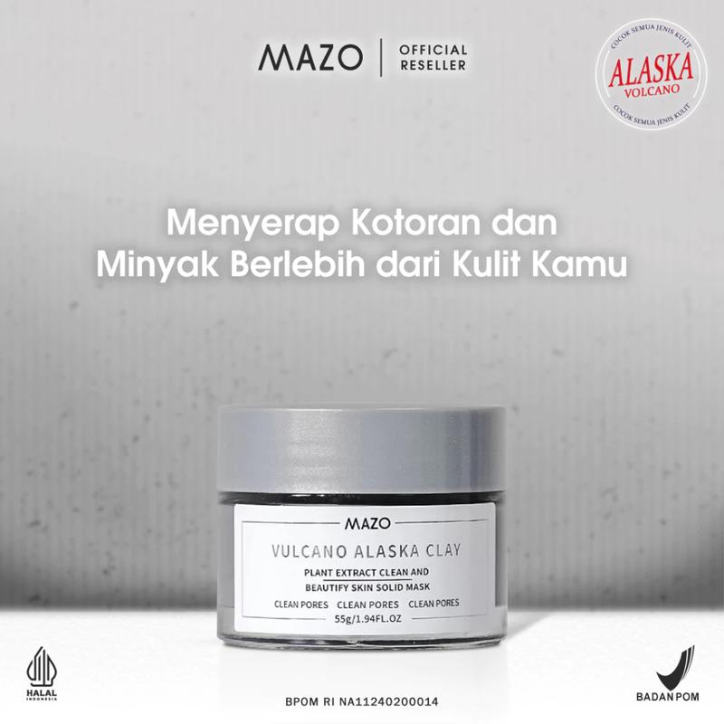 MAZO Vulcano (Masker Lumpur) Alaska Clay Mask - Bantu Menyamarkan Flek ...