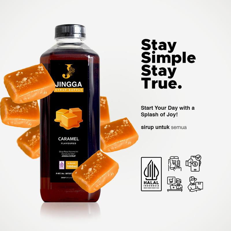 Jingga Caramel Syrup 1000 ml -Sirup Rasa Caramel untuk Kopi, - Shop ...