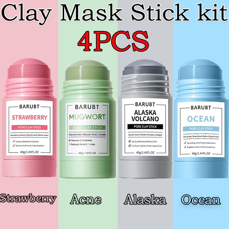 Kit Tongkat Topeng Tanah Liat, 4PCS, Topeng Muka Jerawat Mugwort ...
