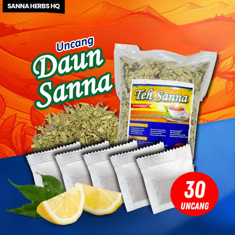 [30 Uncang x 50 Gram Lemon] Original Daun Senna Uncang 2.0g Tea ...