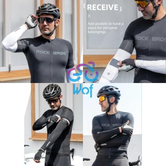 ROCKBROS XT072 Manset Kaos Tangan Sepeda Cycling Arm Sleeve Pocket ...