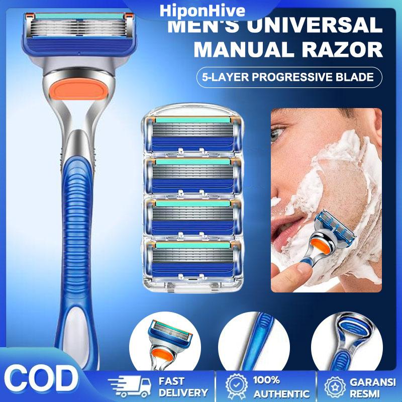Men's shaver, stainless steel shaver, classic manual shaver washable ...