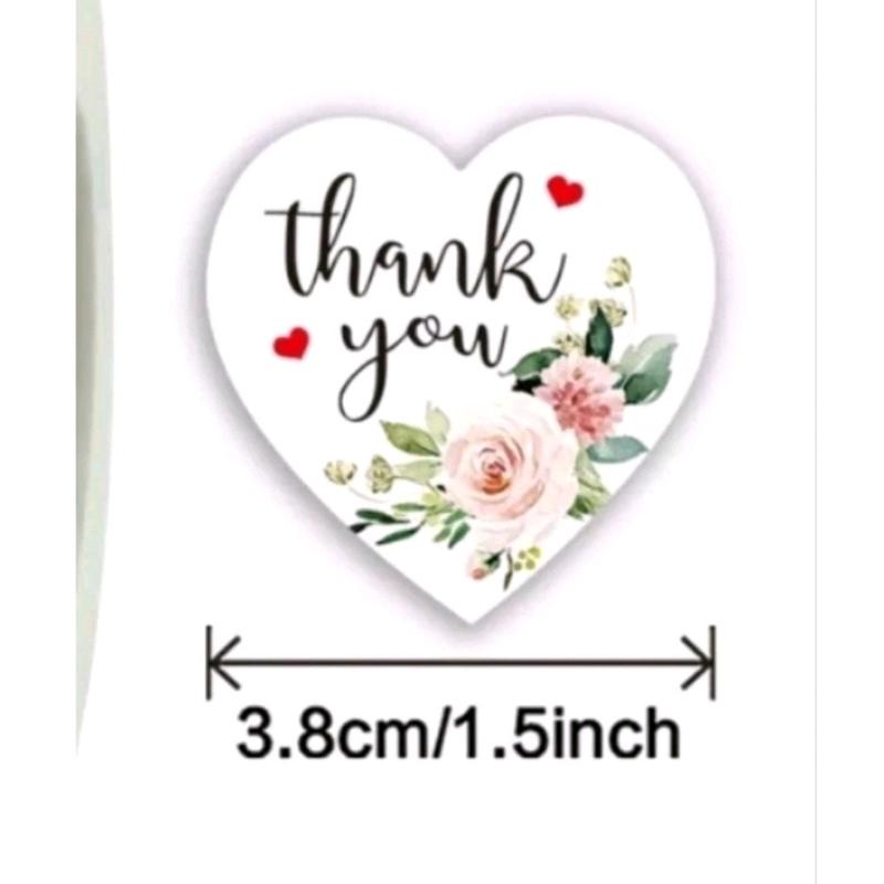 Sticker Thank You Stiker Label Kue Thank You Besar 3.8cm 100pcs - Shop ...