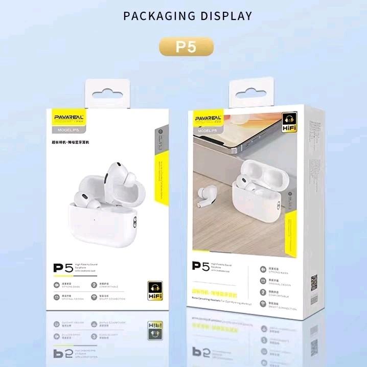 0PAVAREAL P5 TWS Wireless Bluetooth V5.3 Earbuds Stereo Headset ...