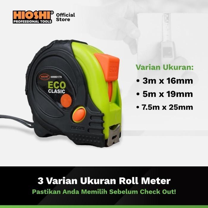 HIOSHI /Meteran/CLASIC/ PLAT PUTIH/Rol Meter/Karet/ Plat Putih - Shop ...