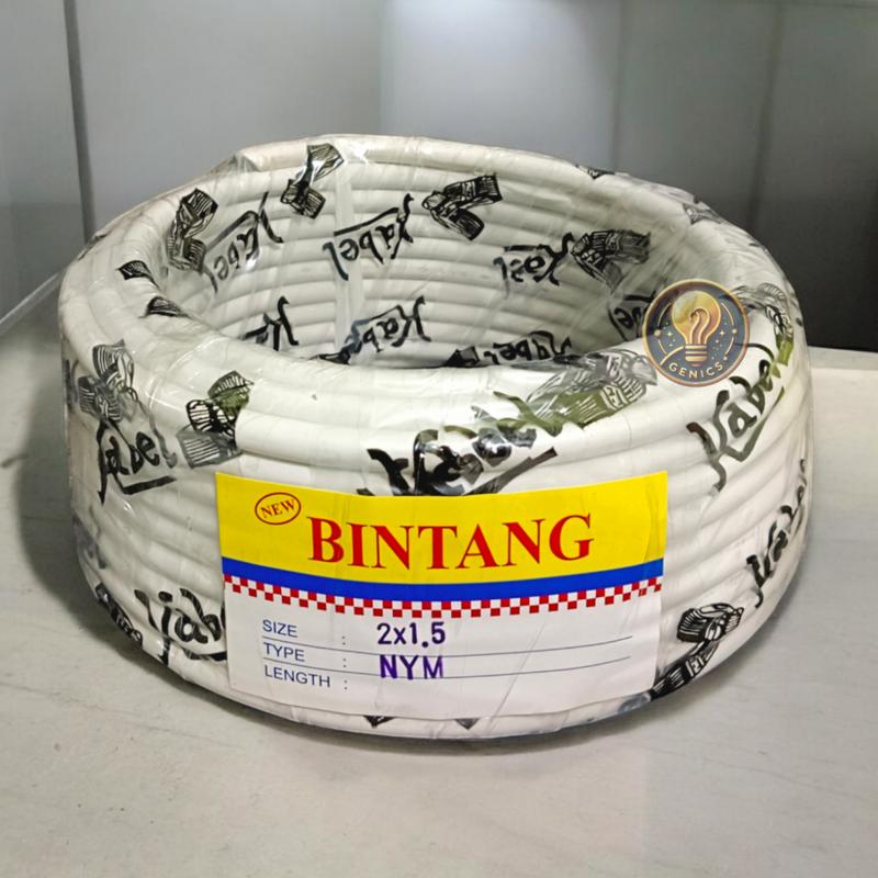 BINTANG Kabel Listrik NYM Kawat 2 x 1.5 Panjang 15 Meter Putih - Shop ...