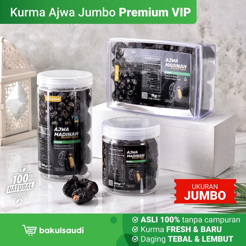 Kurma Ajwa Madinah Jumbo Premium VIP Original 100% / Kurma Nabi - Shop | Tokopedia